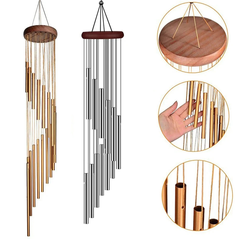 Metal Wind Chimes 12 Tubes - Garden & Home Decor – TOBI'S F.L.O.W. SHOP