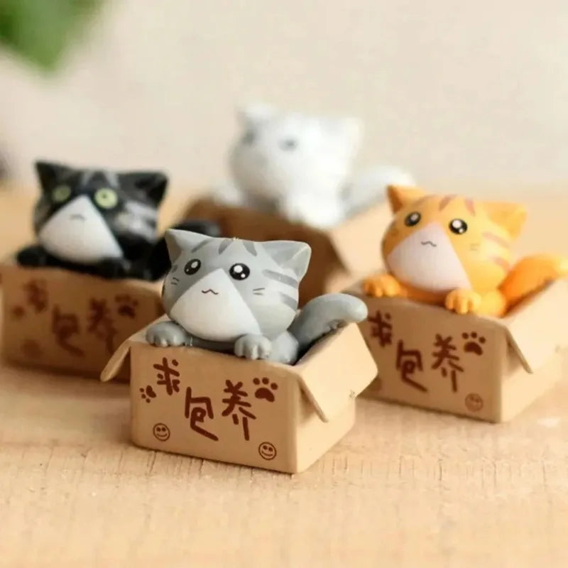 Cute Cat Figurines: Mini Kitten Ornaments - Kawaii Decor – TOBI'S F.L.O ...